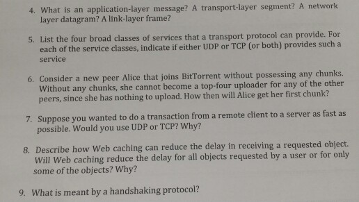 Solved 4. What is an application-layer message? A | Chegg.com