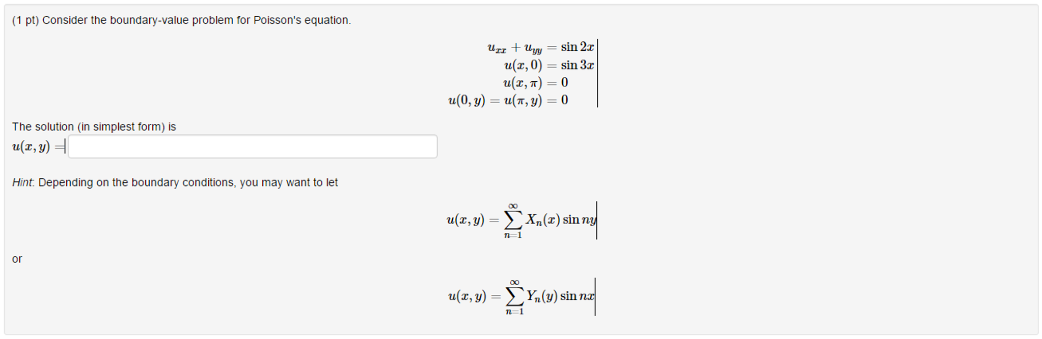 Consider the boundary-value problem for Poisson's | Chegg.com