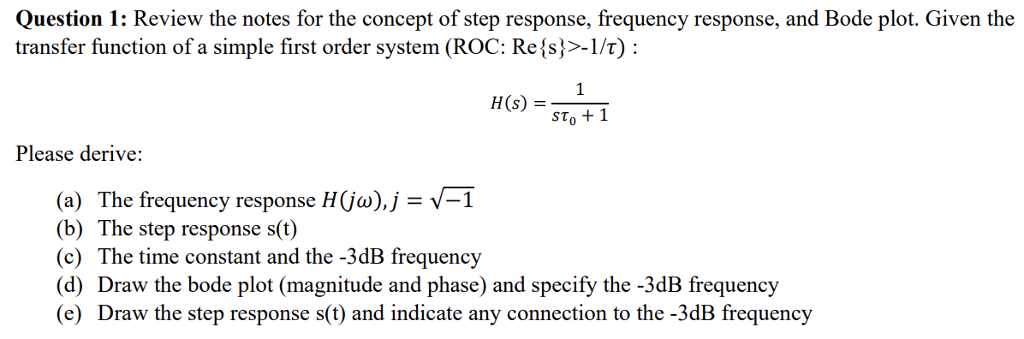 Solved Question 1: Review the notes for the concept of step | Chegg.com
