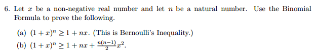 Solved Let X Be A Non-negative Real Number And Let N Be A