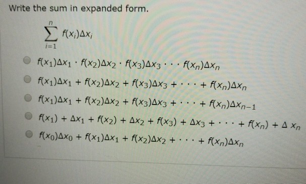 Solved Write the sum in expanded form 12 112 +212 312+... n | Chegg.com