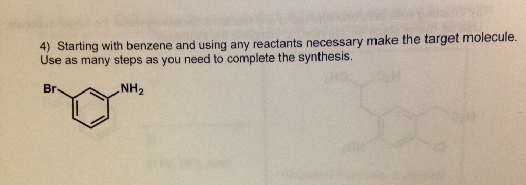 Solved Starting with benzene and using any reactants | Chegg.com