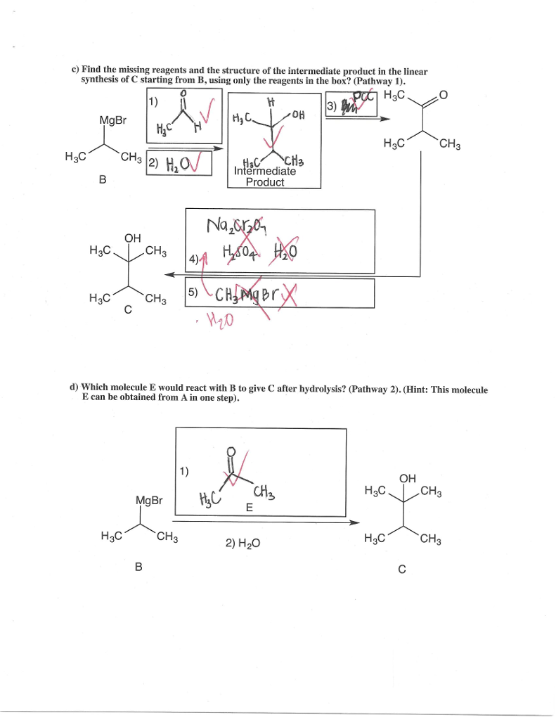 Solved Find the missing reagents and the structure of the | Chegg.com