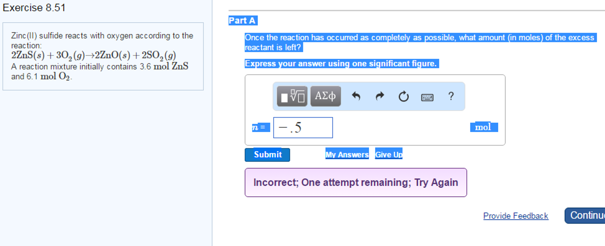 Solved Zinc (II) sulfide reacts with oxygen according to the | Chegg.com