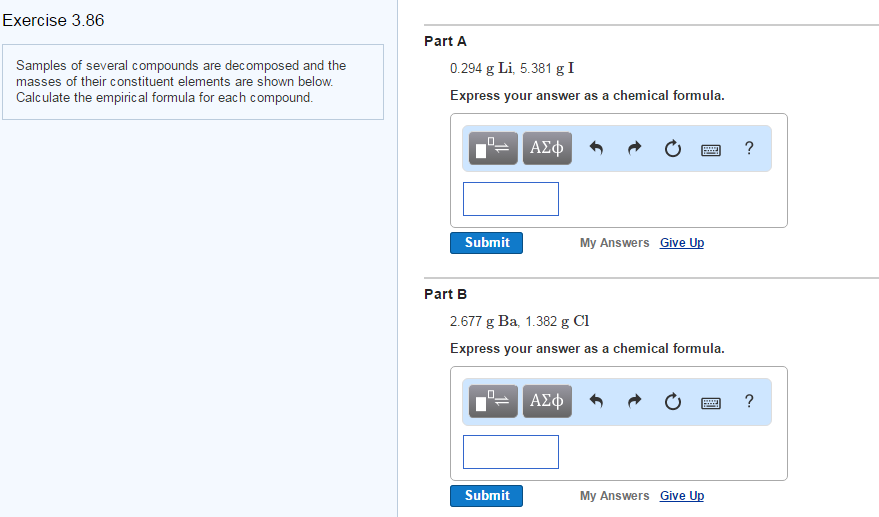 Solved Samples of several compounds are decomposed and the | Chegg.com