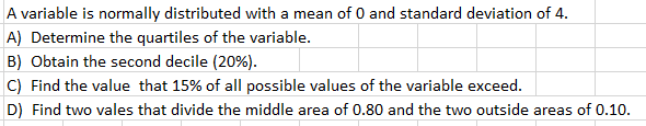 Solved A variable is normally distributed with a mean of O | Chegg.com