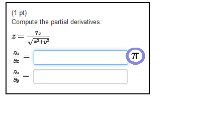 Solved Compute the partial derivatives: z= 7x/square root | Chegg.com