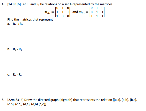 Solved Discrete Mathematics (Part 2). Please help. Points | Chegg.com