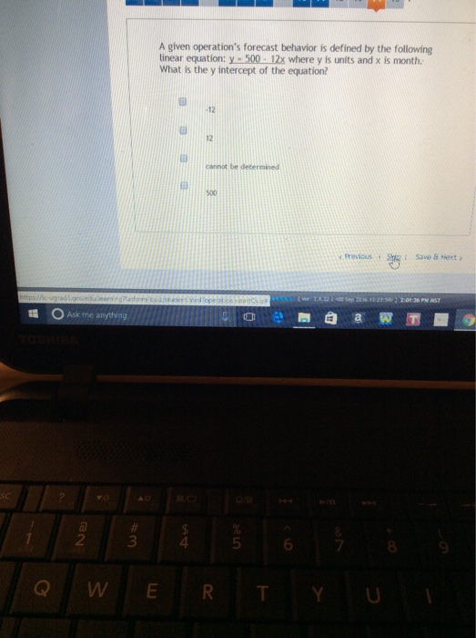 Solved A given operation's forecast behavior is defined by | Chegg.com