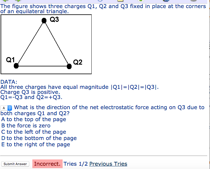 Solved: The Figure Shows Three Charges Q1, Q2 And Q3 Fixed... | Chegg.com