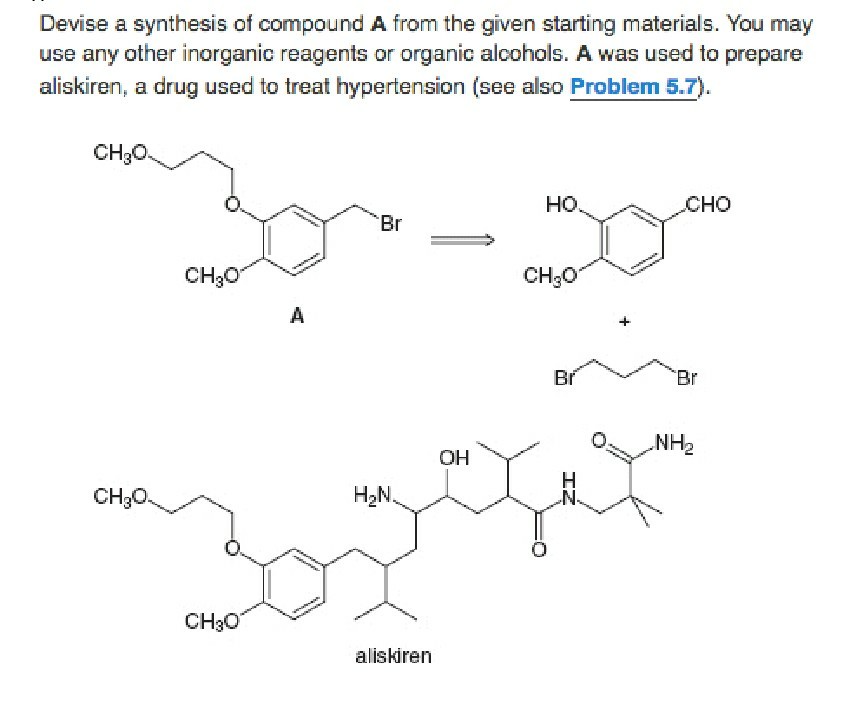 Solved Devise a synthesis of compound A from the given | Chegg.com