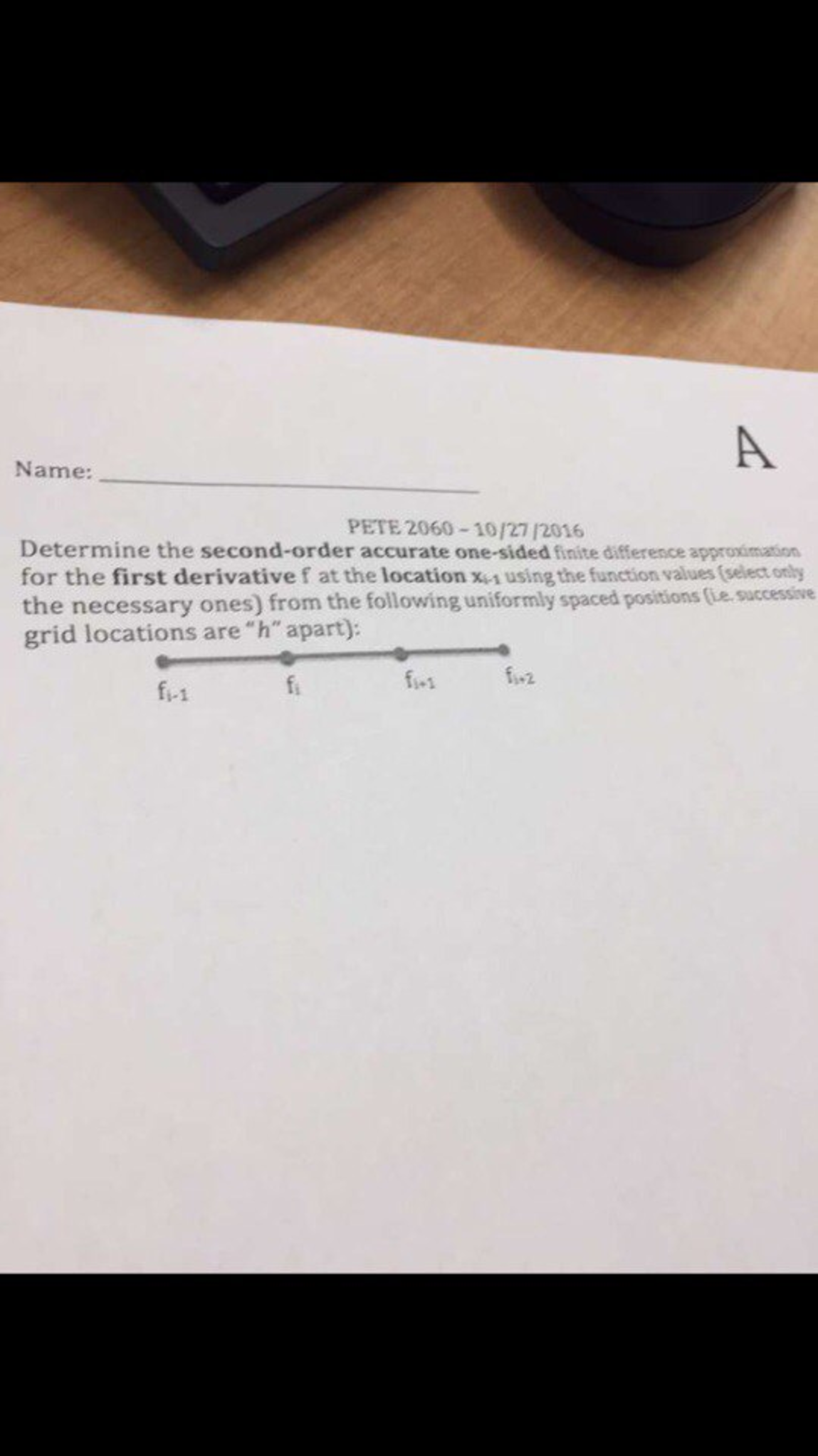 Determine the second-order accurate one-sided finite | Chegg.com