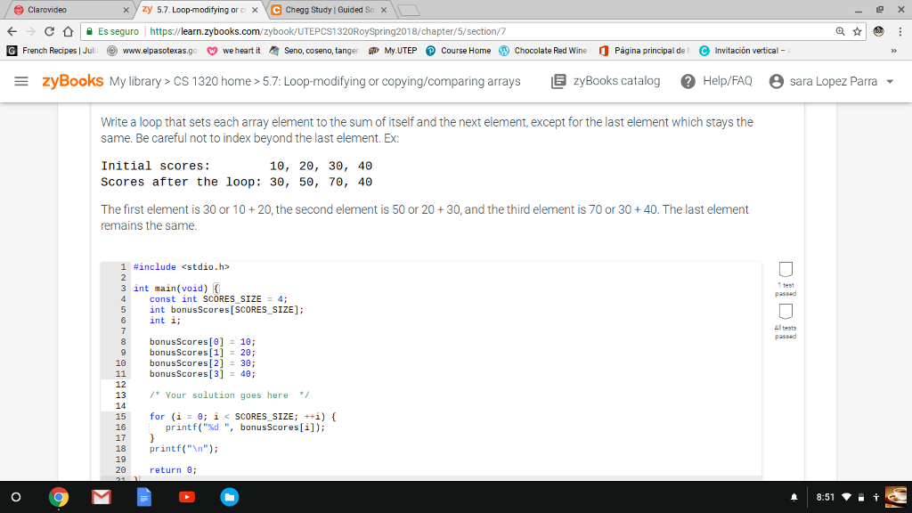 Solved Clarovideo x y zy 5.7, Loop-modifying or c ?G Chegg | Chegg.com