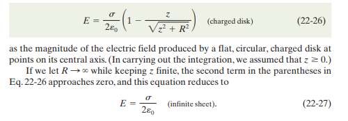 Solved (22-26) 26VR(charged disk) as the magnitude of the | Chegg.com