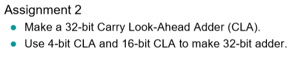 Solved [VHDL]- Make a 32-bit Carry Look-Ahead Adder (CLA) | Chegg.com