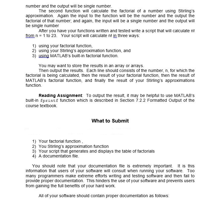 Matlab Assignment 3 Functions