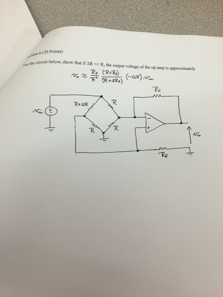 Solved For the circuit below, show that if Delta R