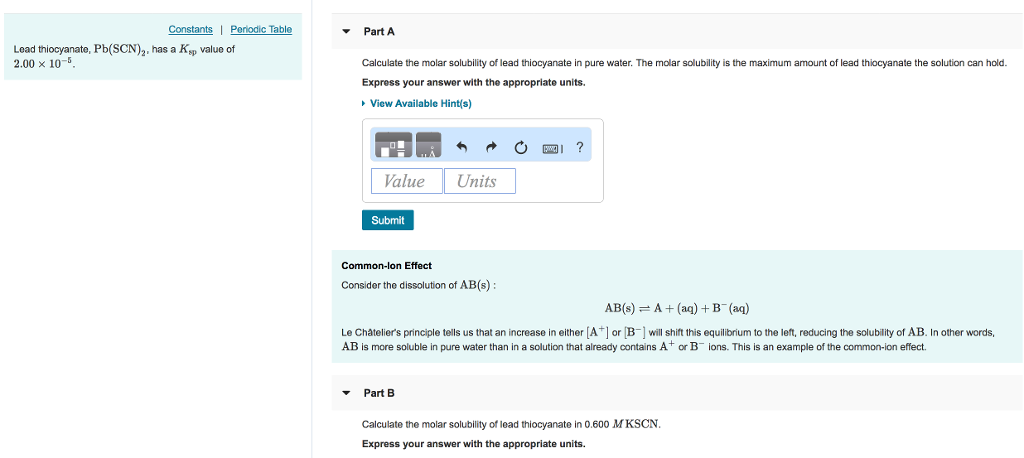Solved Constants Periodic Table Part A Lead thiocyanate, | Chegg.com