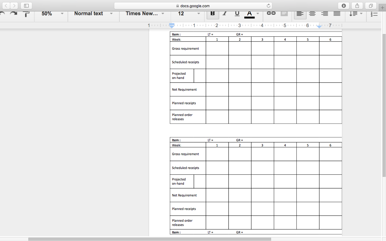 Solved Develop a complete net material requirements plan for | Chegg.com