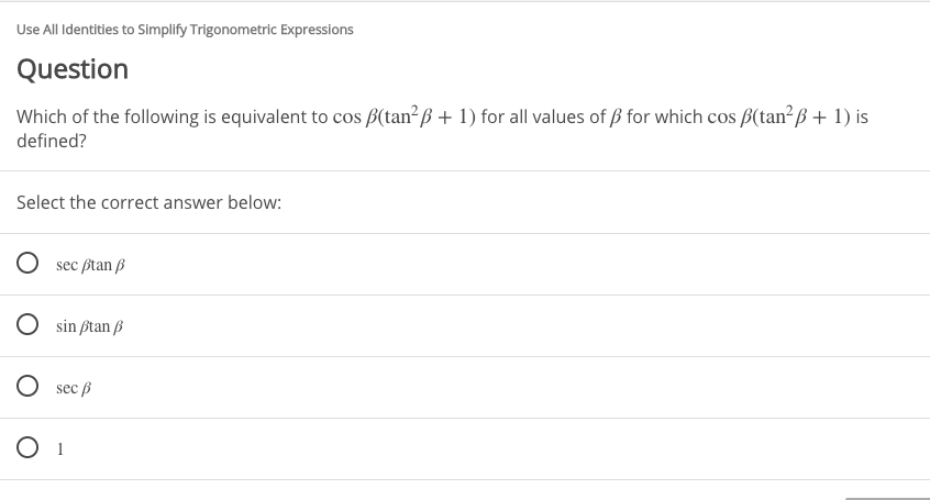 Solved Use All Identities to Simplify Trigonometric | Chegg.com
