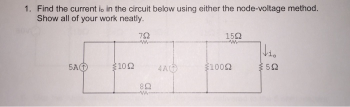 Find the current i0 in the circuit below using either | Chegg.com