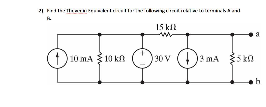 Solved Find the Thevenin Equivalent circuit for the | Chegg.com