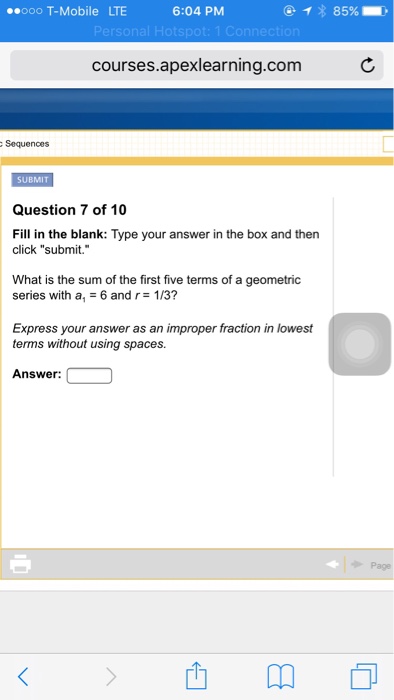 Solved ooo T-Mobile LTE 6:04 PM courses.apexlearning.com | Chegg.com