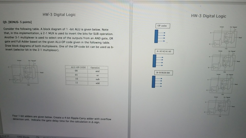 HW-3 Digital Logic HW-3 Digital Logic 09. [BONUS- 5 | Chegg.com