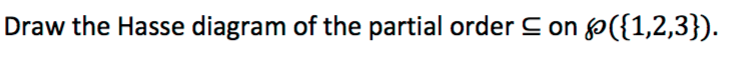 Solved Draw the Hasse diagram of the partial order on | Chegg.com