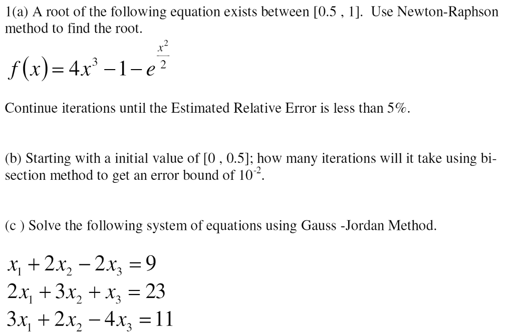 Solved (a) A root of the following equation exists between | Chegg.com