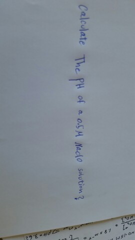 Solved Calculate the pH of a 0.5 M NaClO Solution? | Chegg.com