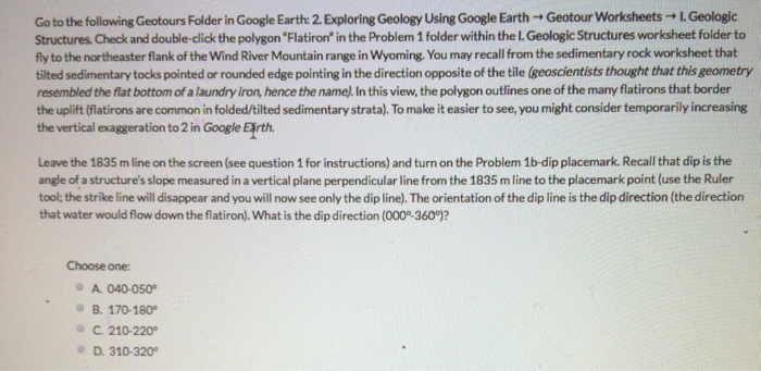 Go to the following Geotours Folder in Google Earth: | Chegg.com