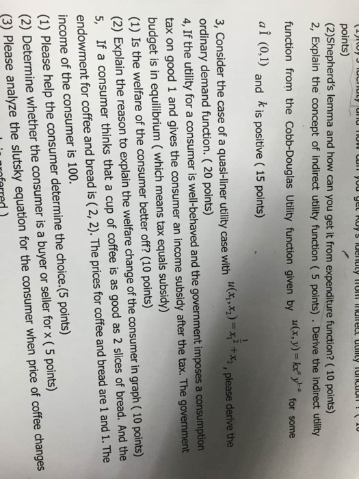 Shepherd's lemma and how can you get it from | Chegg.com