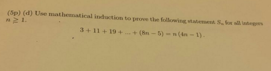 Solved Use mathematical induction to prove the following | Chegg.com