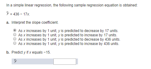 Solved In a simple linear regression, the following sample | Chegg.com