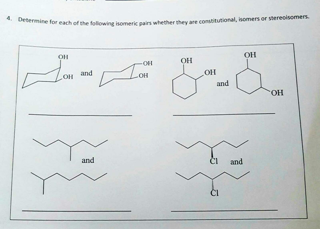 Solved Determine for each of the following isomeric pairs | Chegg.com