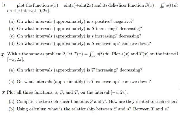 Solved plot the function s(r) sin(x)+sin (2x) and its | Chegg.com