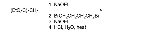 Solved (Eto2C2CH2 1. NaOEt 2. BrCH2CH2CH2CH2Br 3. NaOEt 4. | Chegg.com