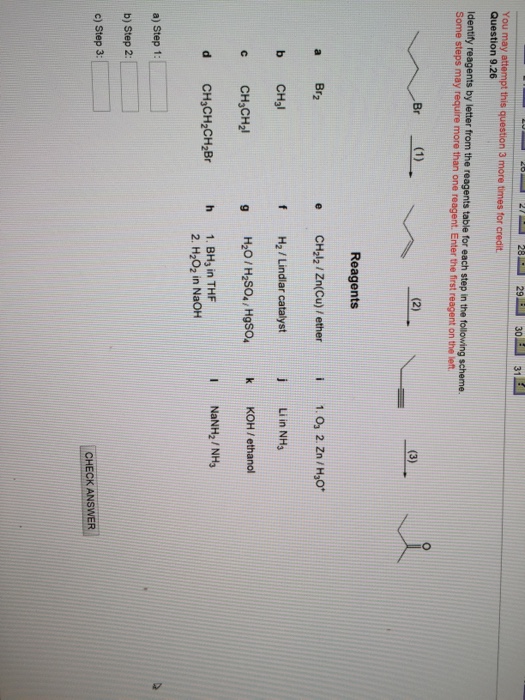 Solved Identify reagents by letter from the reagents for | Chegg.com Solved Identify reagents by letter from the reagents for | Chegg.com