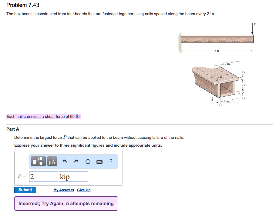 Solved The box beam is constructed from four boards that are | Chegg.com