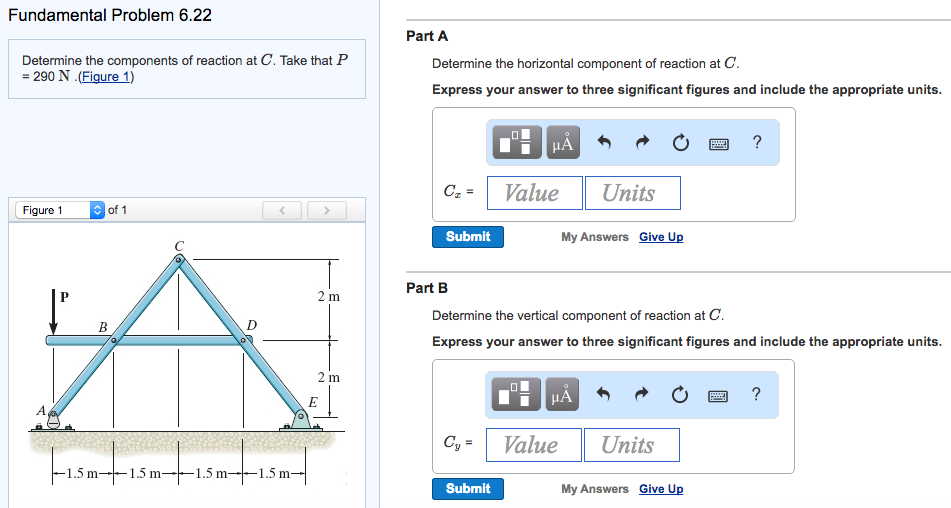 Solved Determine the components of reaction at C. Take that | Chegg.com