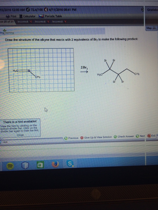 Solved Draw the structure of the alkyne that reacts with 2 | Chegg.com