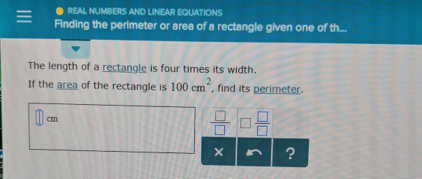 Solved ? REAL NUMBERS AND LINEAR EQUATIONS Finding the | Chegg.com