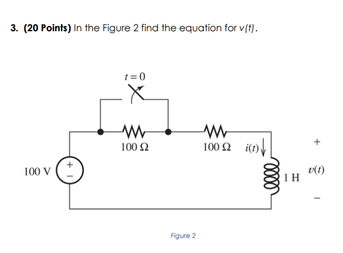 Solved In the Figure 2 find the equation for v(t). | Chegg.com