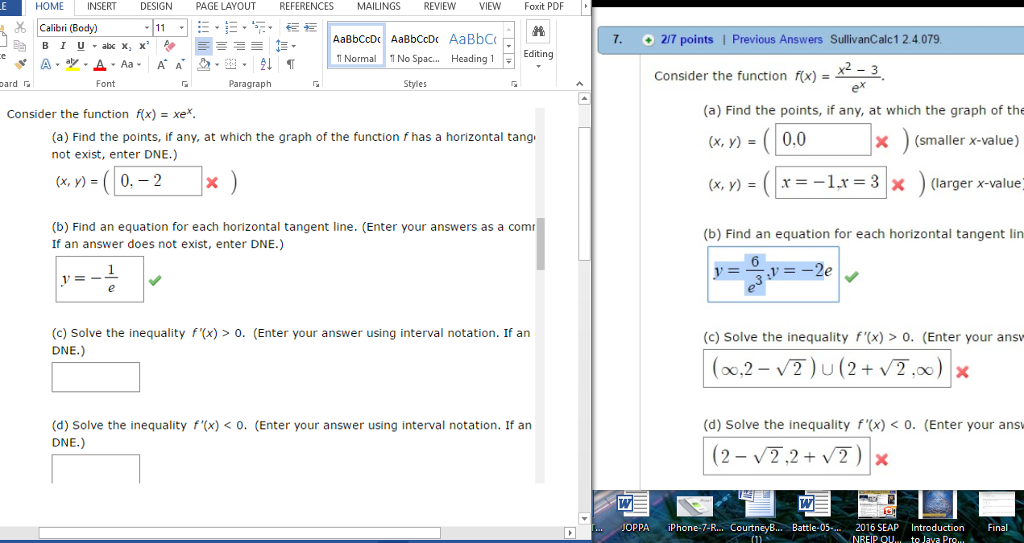 Solved Consider the function f(x) = xe^x. Find the points, | Chegg.com