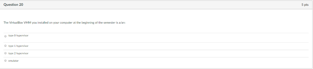 Solved The VirtualBox VMM you installed on your computer at | Chegg.com