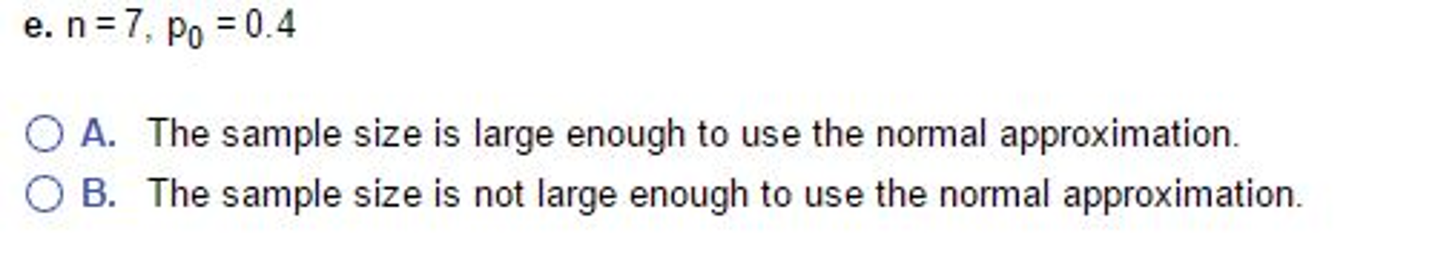 Solved For the binomial sample sizes and null-hypothesized | Chegg.com