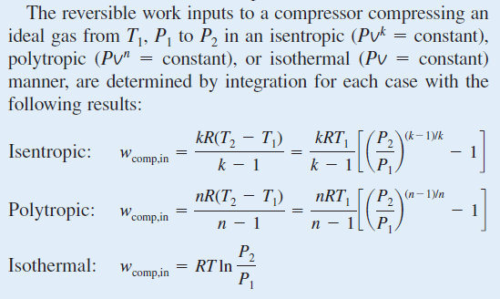 Solved Isentropic, polytropic and isothermal work | Chegg.com
