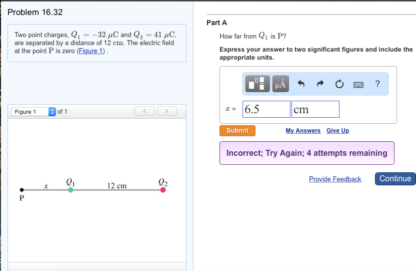 Solved: Two Point Charges, Q1=?32?C And Q2=41?C, Are Separ... | Chegg.com