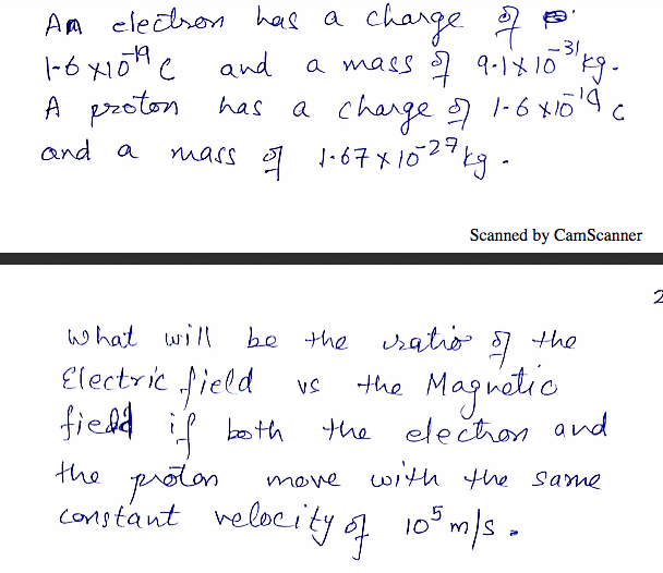 Solved An electron has a charge of 1.6 times 10^-19 C and a | Chegg.com